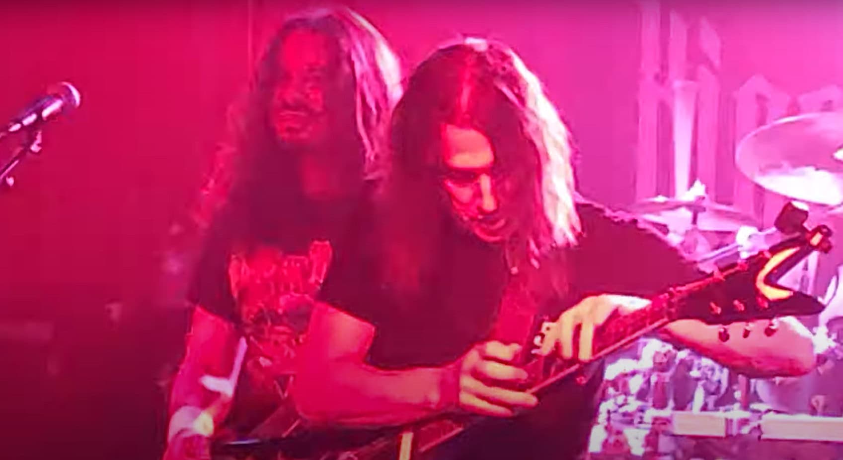 Entiset Megadeth-muusikot Chuck Behler, David Ellefson ja Jeff Young ...